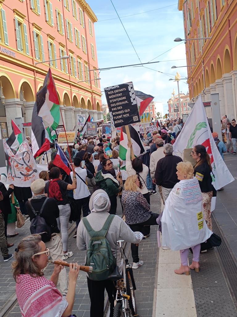 Manifestation de soutien à Nice pour la Palestine - Association France ...