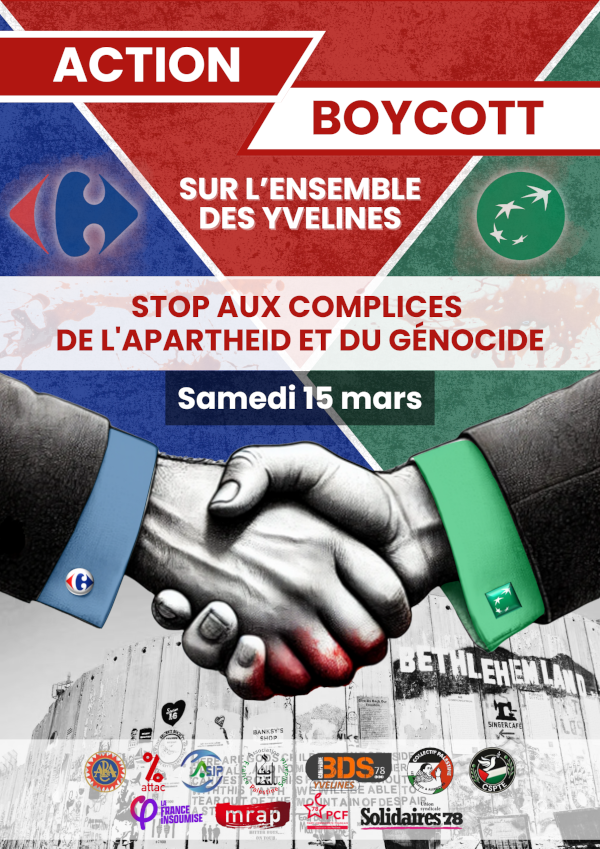 Grande journée Boycott Israel apartheid dans les Yvelines - Association ...