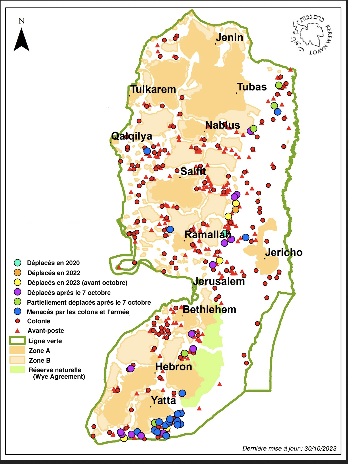 Transfert forcé de communautés et de familles palestiniennes isolées ...
