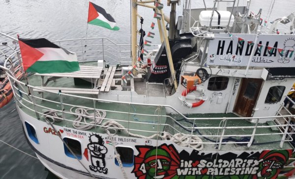 Le Handala de la Flottille de la Liberté pour Gaza actuellement en ...